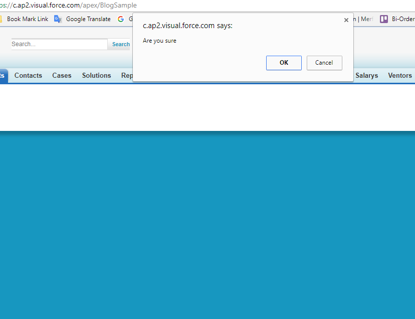 How To Create Custom Button With Popup Message Using Javascript In Salesforce