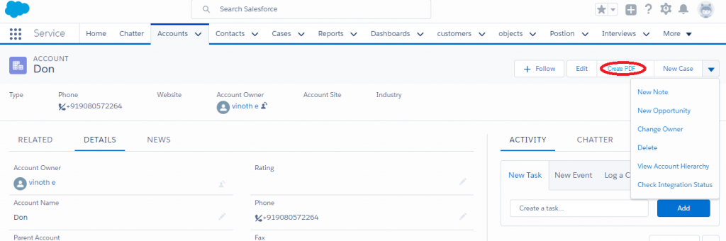 Lightning View Custom Button Using Inline Visualforce Page In Salesforce 3348