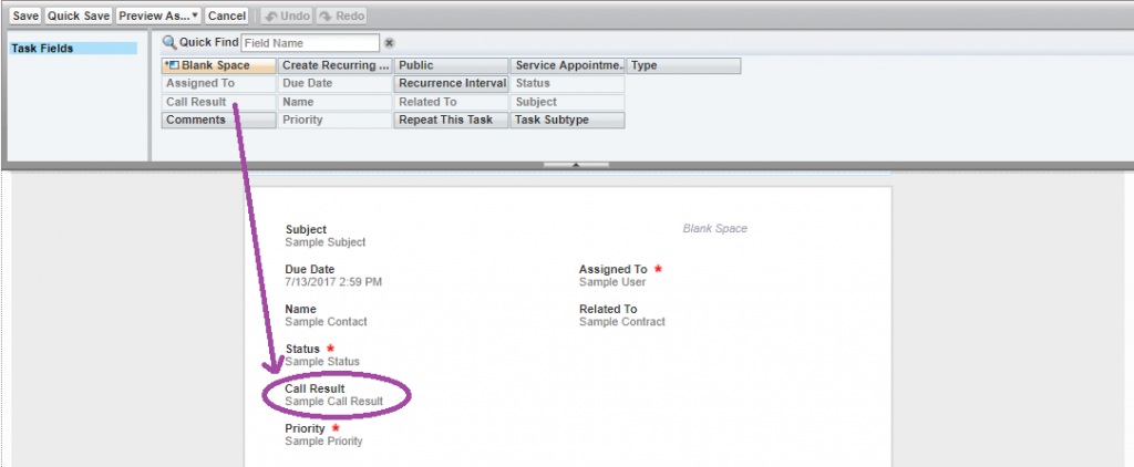 To Modify Task Composer on Activity Tab in Lightening