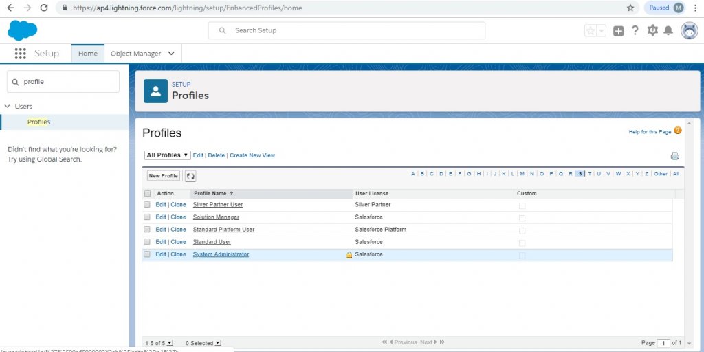 How to Setup Tab Access to Profiles