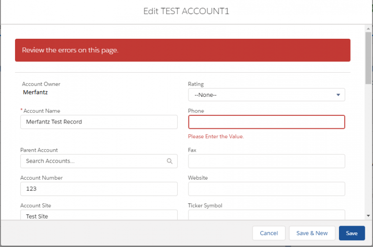 How to Write a Validation Rule in Salesforce