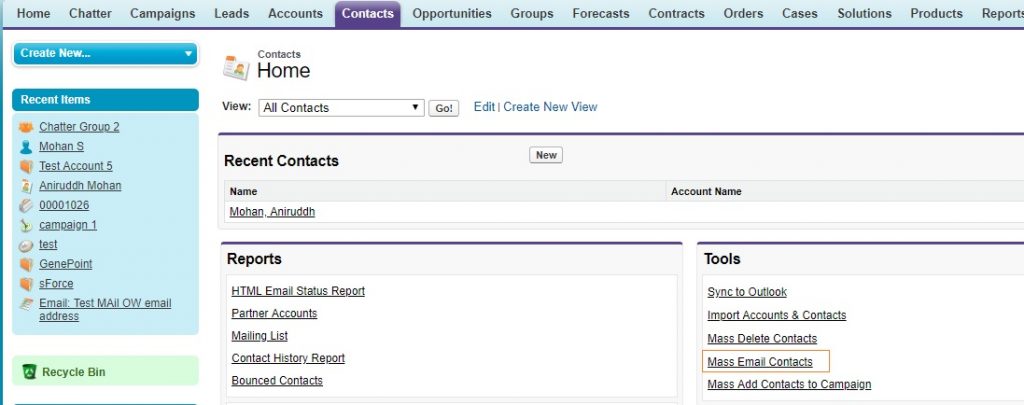 How to Send Mass Email in Salesforce