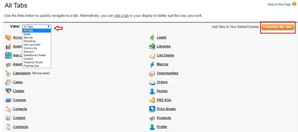 How to Customize Tab in Salesforce