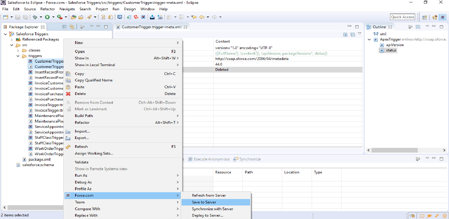 How To Install Eclipse And Delete Trigger Using Eclipse In Salesforce
