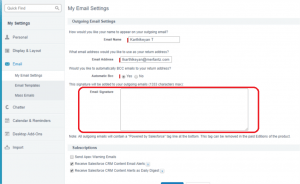 How to Set Default Email Signature in Salesforce