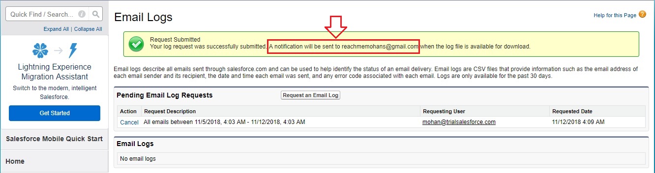 How to Get the Email Logs in Salesforce