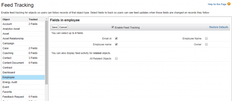 How to Set Feed Tracking in Salesforce