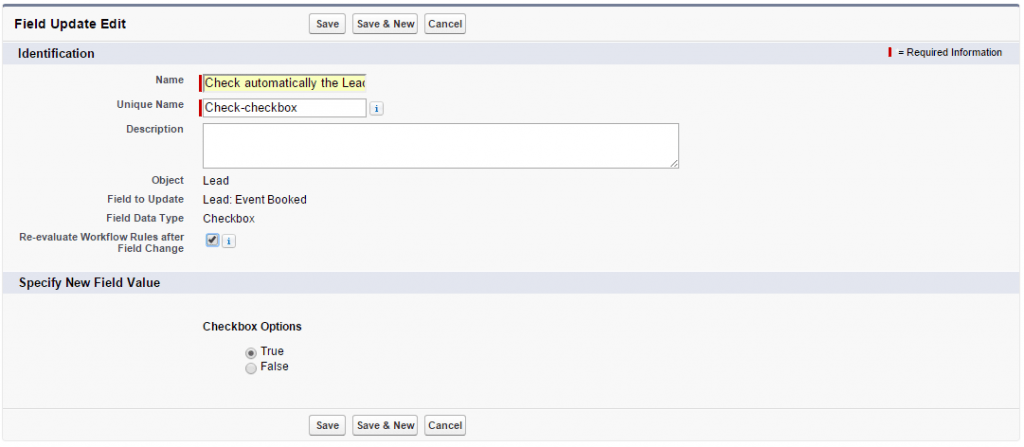 Part III-1.Field Update in Salesforce