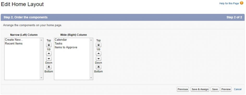 How to Setup Home Page Layout in Salesforce