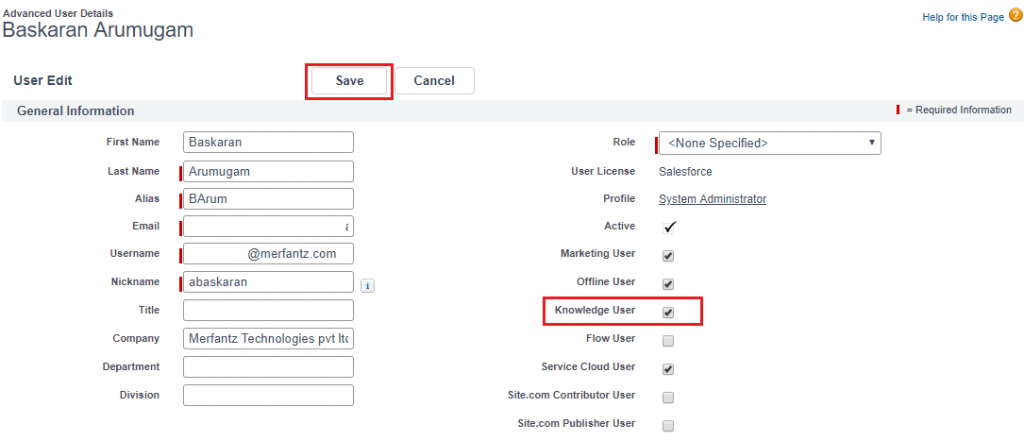 How to Enable Knowledge User in Salesforce