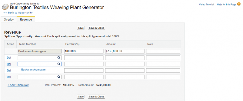 How to Create Opportunity Split in Salesforce