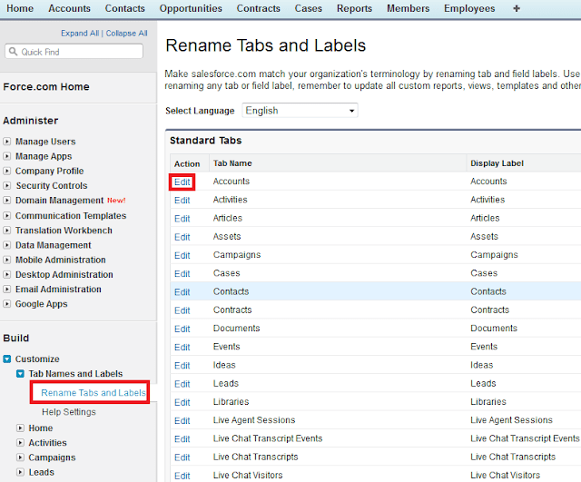 How to Rename Standard Field Labels in Salesforce