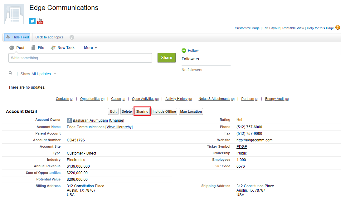 Manual Sharing in Salesforce