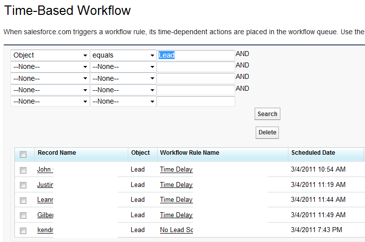 Part III. 4. Time Based Workflow in Salesforce