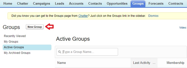 How to Create Chatter Group in Salesforce