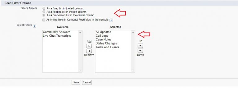 How to Use Feed Filters in Salesforce Case Object