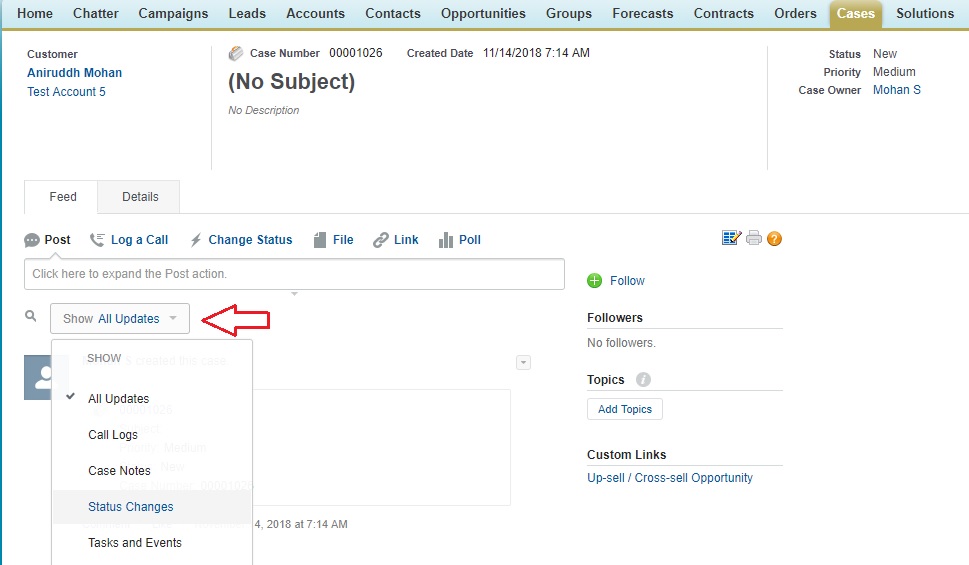 How to Use Feed Filters in Salesforce Case Object