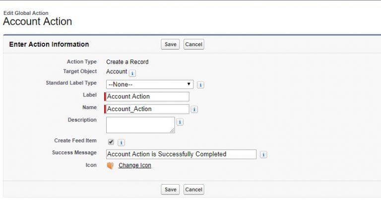 How to Create a Global Quick Actions in Salesforce