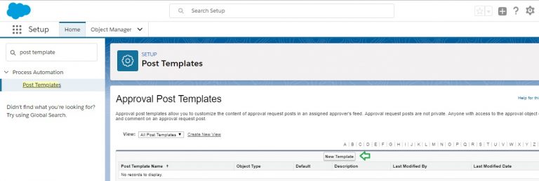 How to Create a Chatter Post Template for Approval in Salesforce