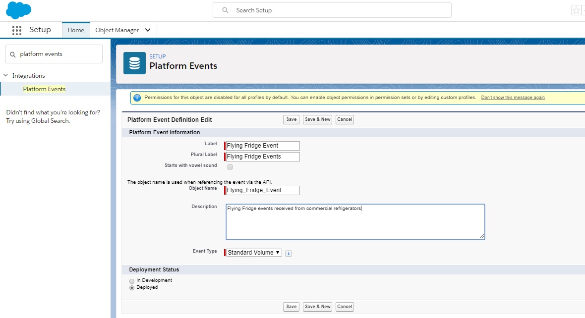 How to Create a Platform Event and Modify the Object