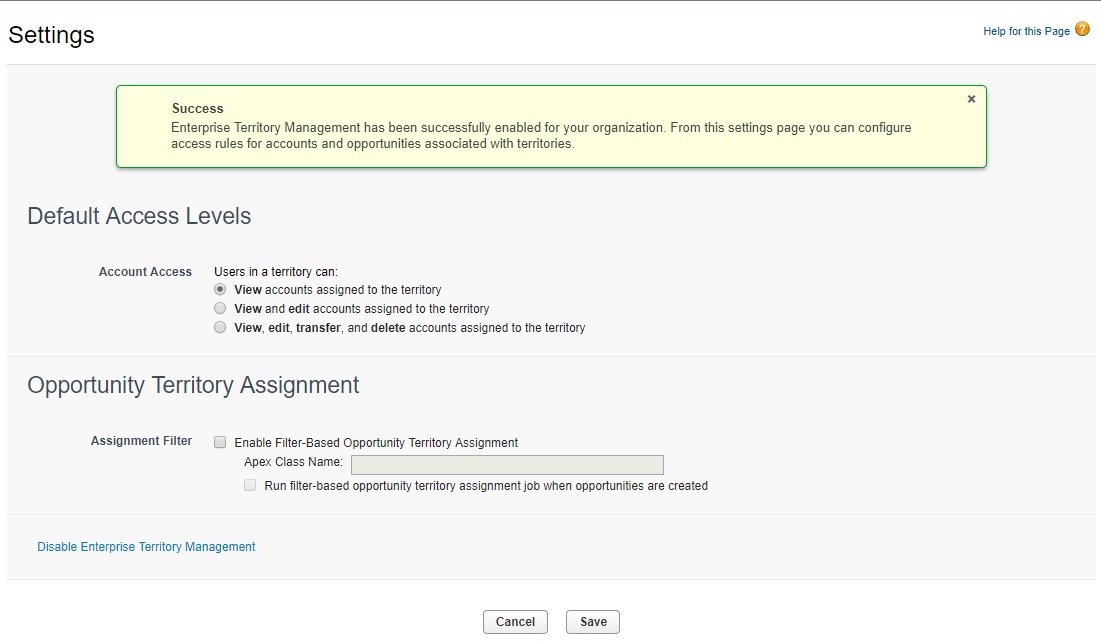 What is Territory Management and How to Enable it