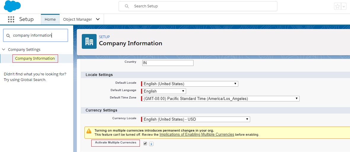 How to Activate Multiple Currency in Salesforce