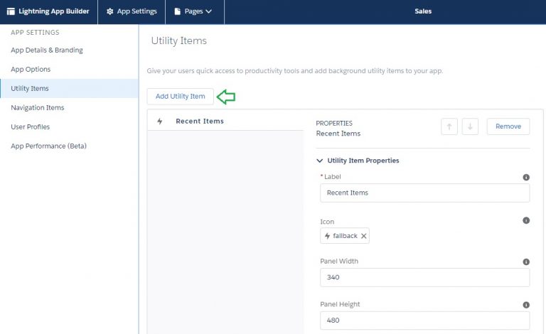 How to Add Utility Item in Salesforce