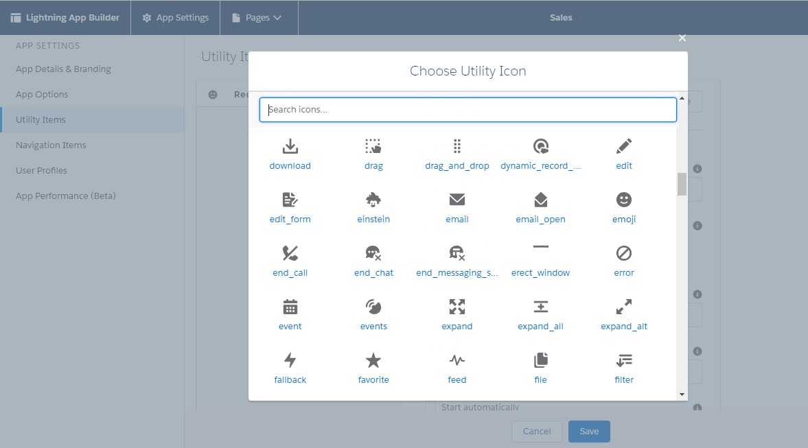 How to Change the Utility Icon in Salesforce