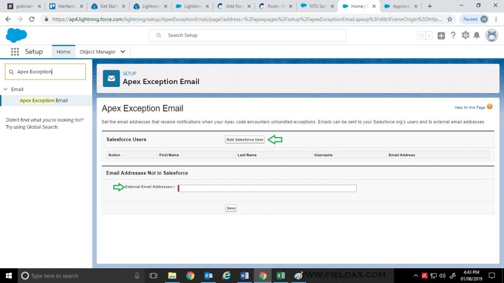 Email Alert for Apex Execution
