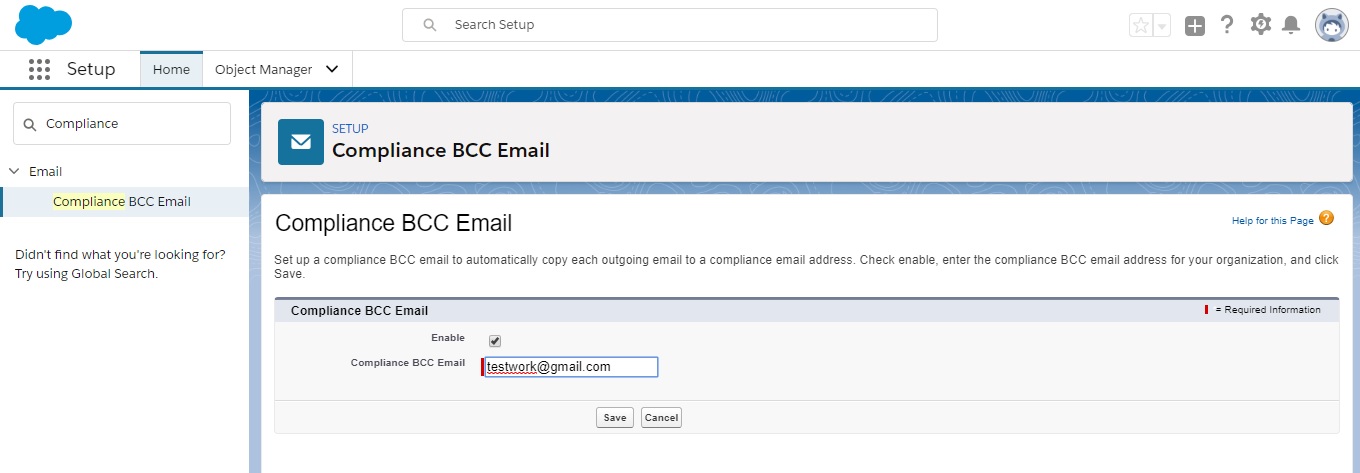 How to Setup Compliance BCC Email