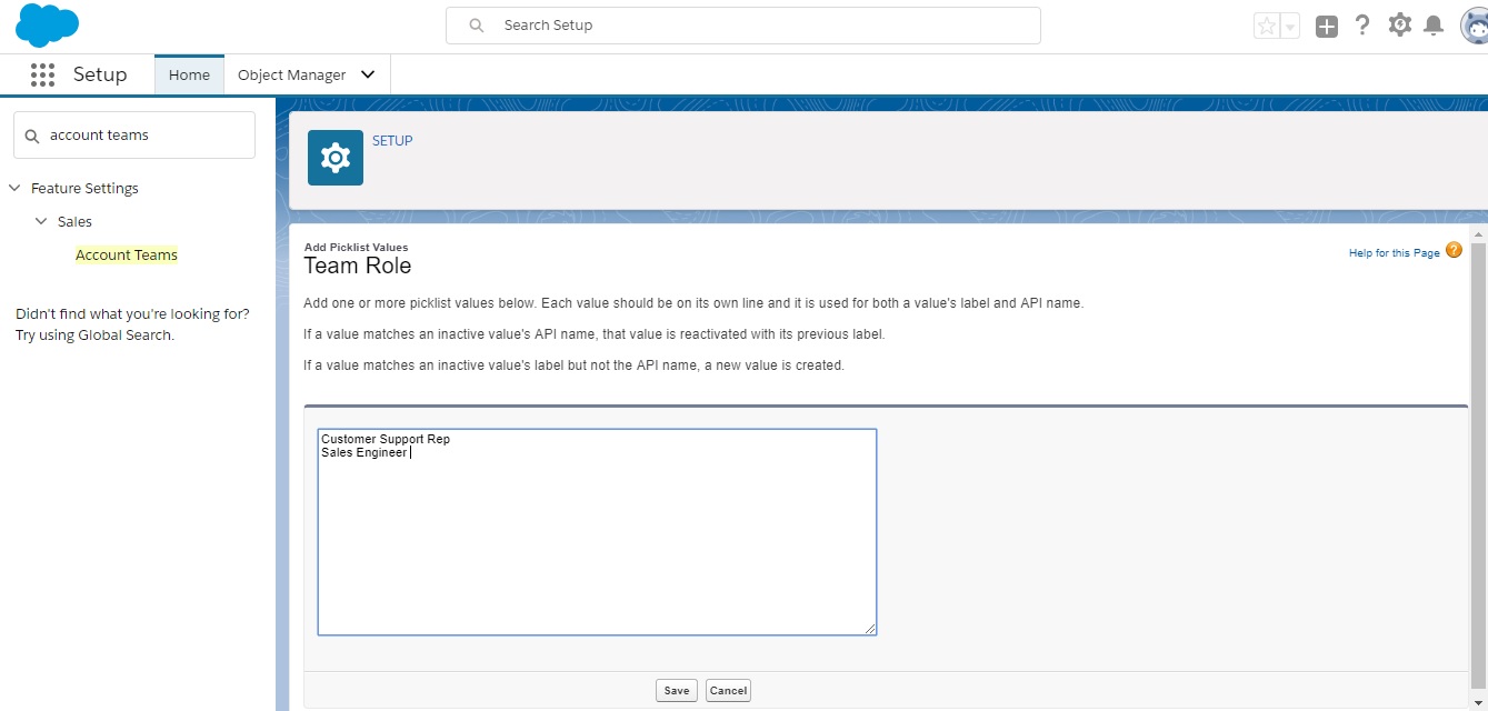How to Setup Account Teams in Salesforce