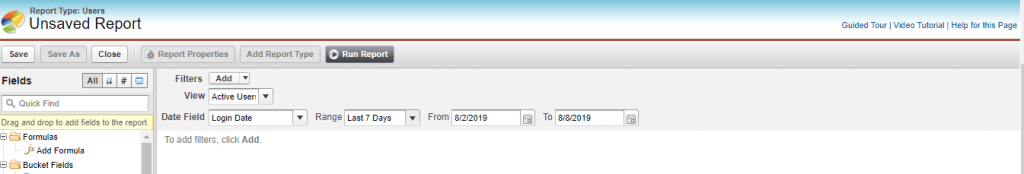 How to Create the Report for User logged History in Salesforce