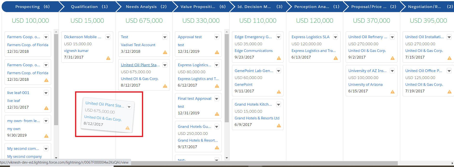 How to Create the Kanban list view in Salesforce Lightning