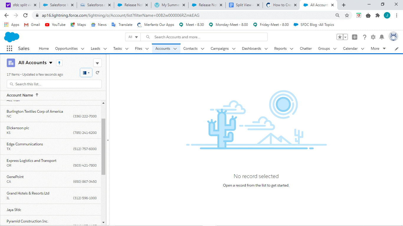 How to Create the Split view in Salesforce Lightning
