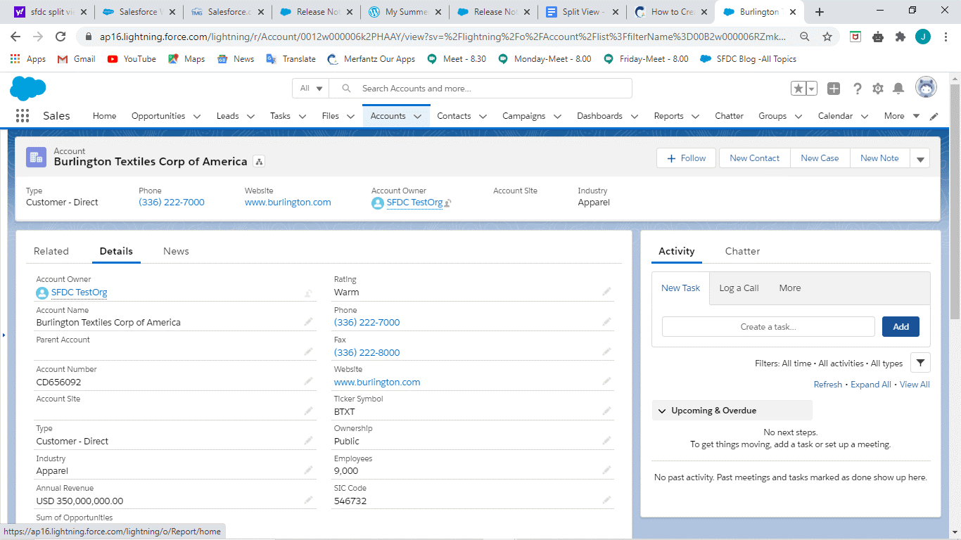 How to Create the Split view in Salesforce Lightning