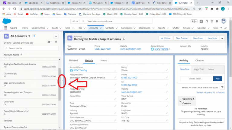 How to Create the Split view in Salesforce Lightning