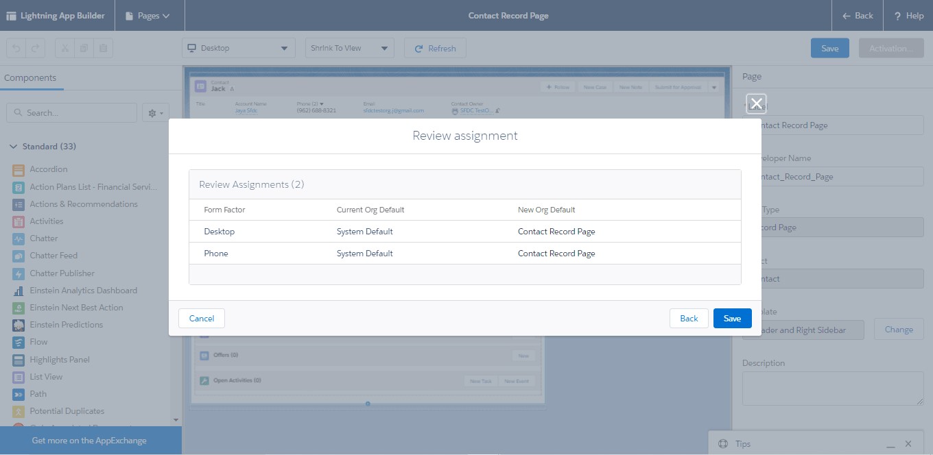 How to Assigning custom Lightning Record Pages