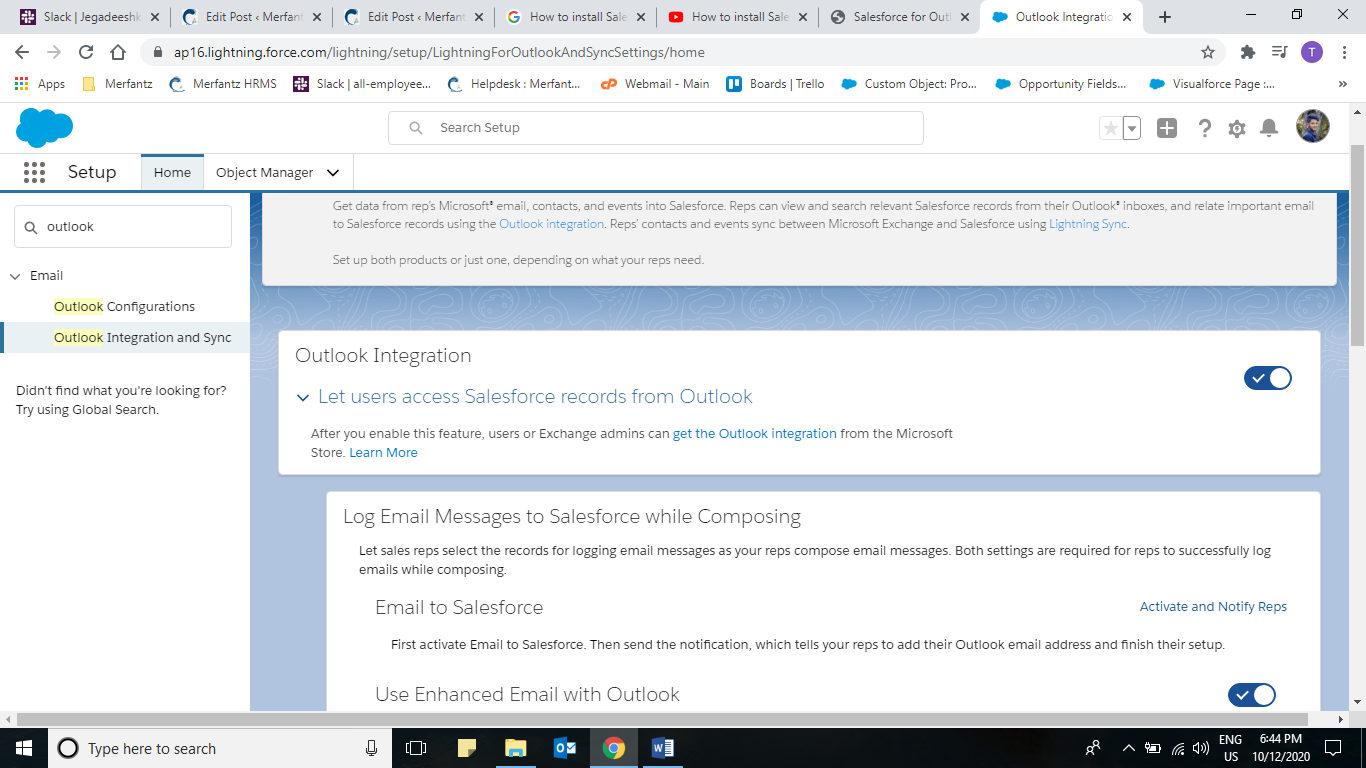 How to Configure Salesforce in Outlook