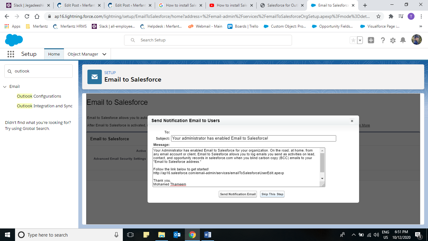 How to Configure Salesforce in Outlook