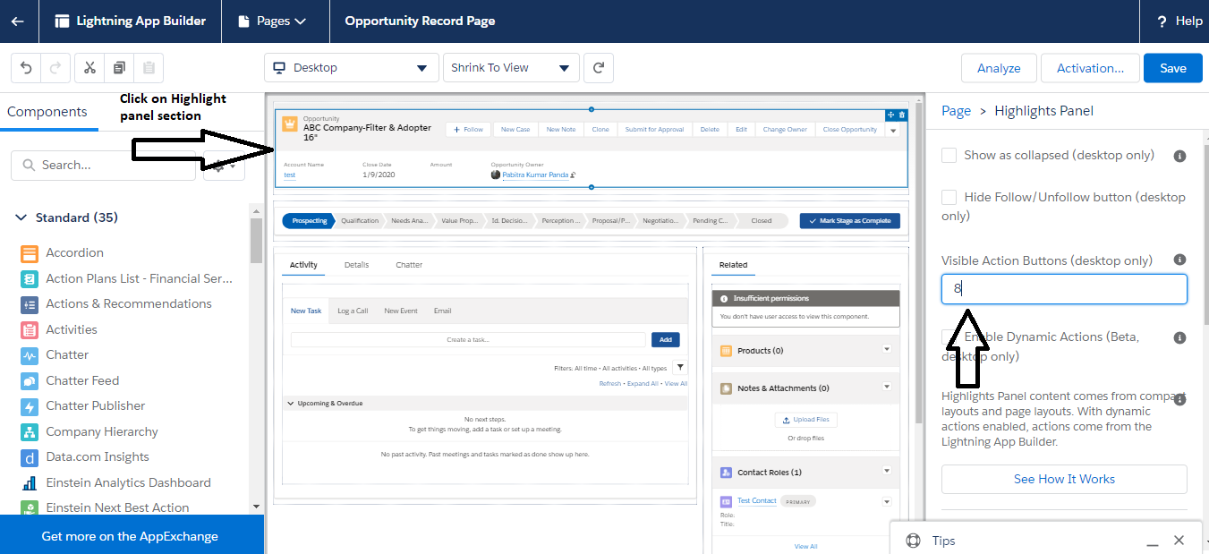 How to add more Buttons in Lightning Record Page