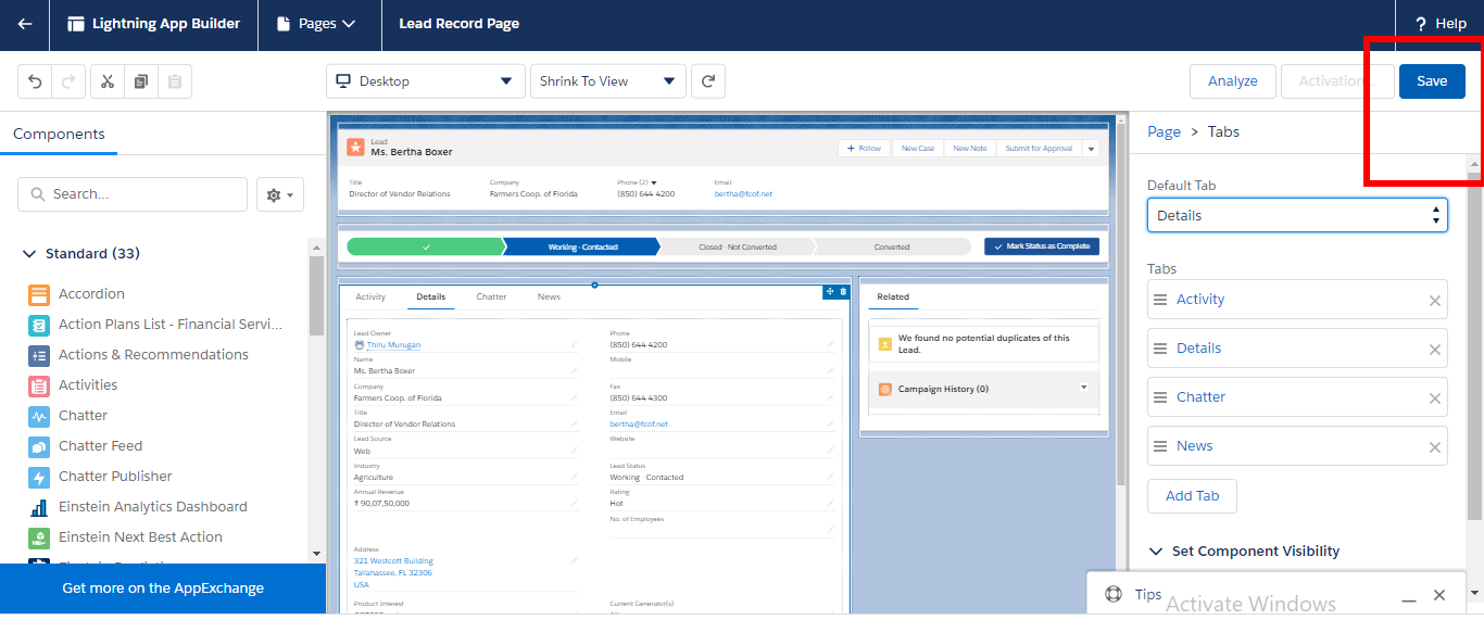 How to set Details page to be default view in Lightning