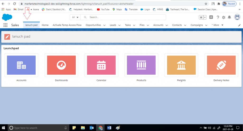 How to create our own Lightning launch pad in salesforce