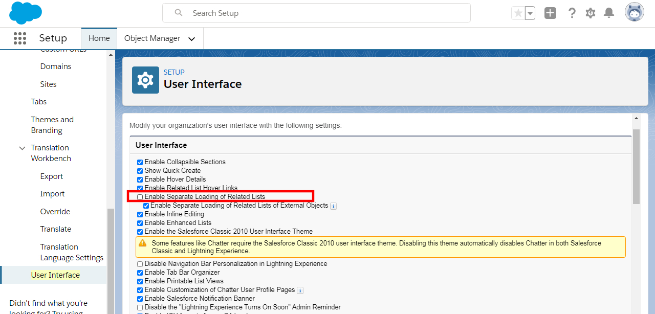 How To Enable Separate Loading Related Lists In Salesforce