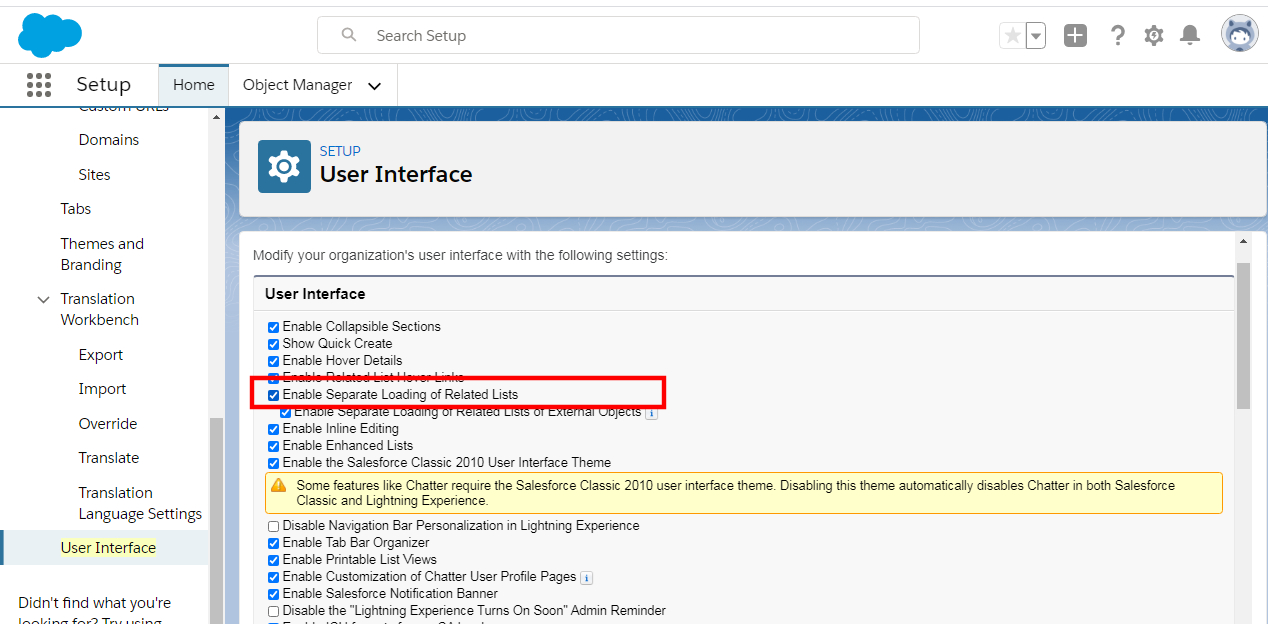 How to Enable Separate Loading Related lists in Salesforce