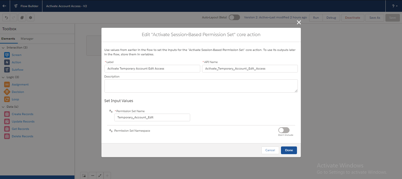 How To Activate Session Based Permission Set Through Flow In Salesforce