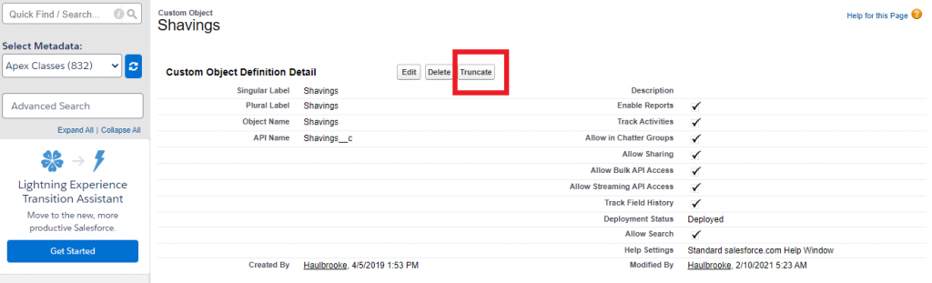 How To Truncate Custom Objects Records In Salesforce 4481
