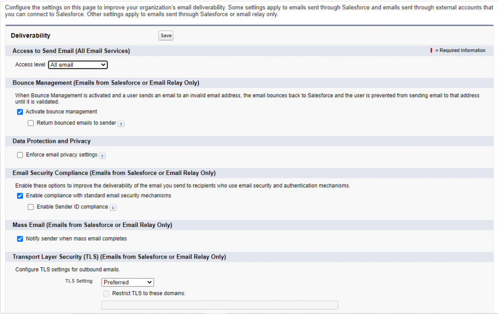 How to Setup Email Deliverability Settings in Salesforce