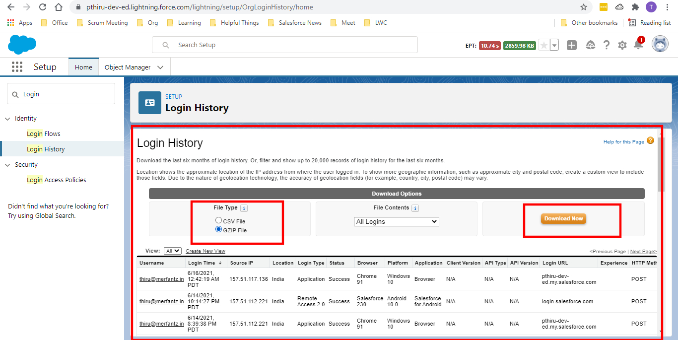 How to Monitoring the Login History in the Salesforce Org