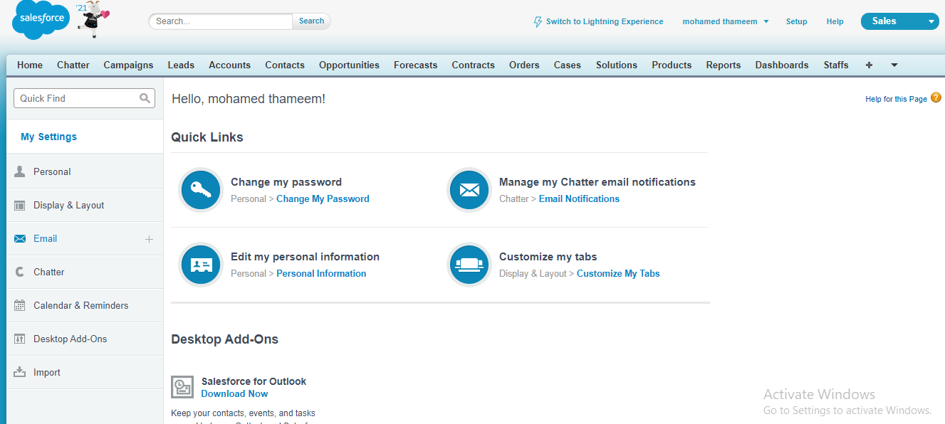 How to Setup the Emails-to-Salesforce feature in Lightning