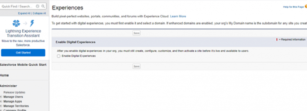 How to Enable Digital Experiences in Salesforce